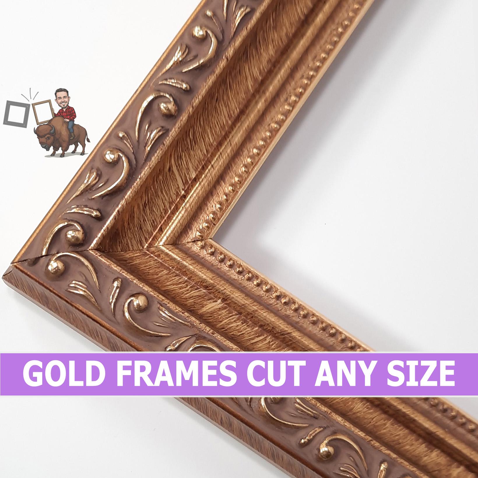 Ornate Gold Picture Frame: Solid Wood, Custom Size - Etsy