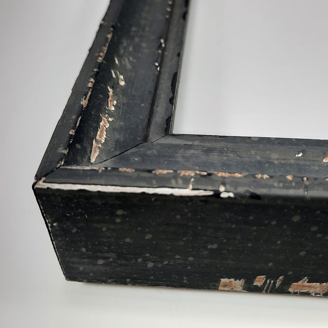 11x14 Rustic & Distressed Black, Solid Wood Picture Frame - Etsy