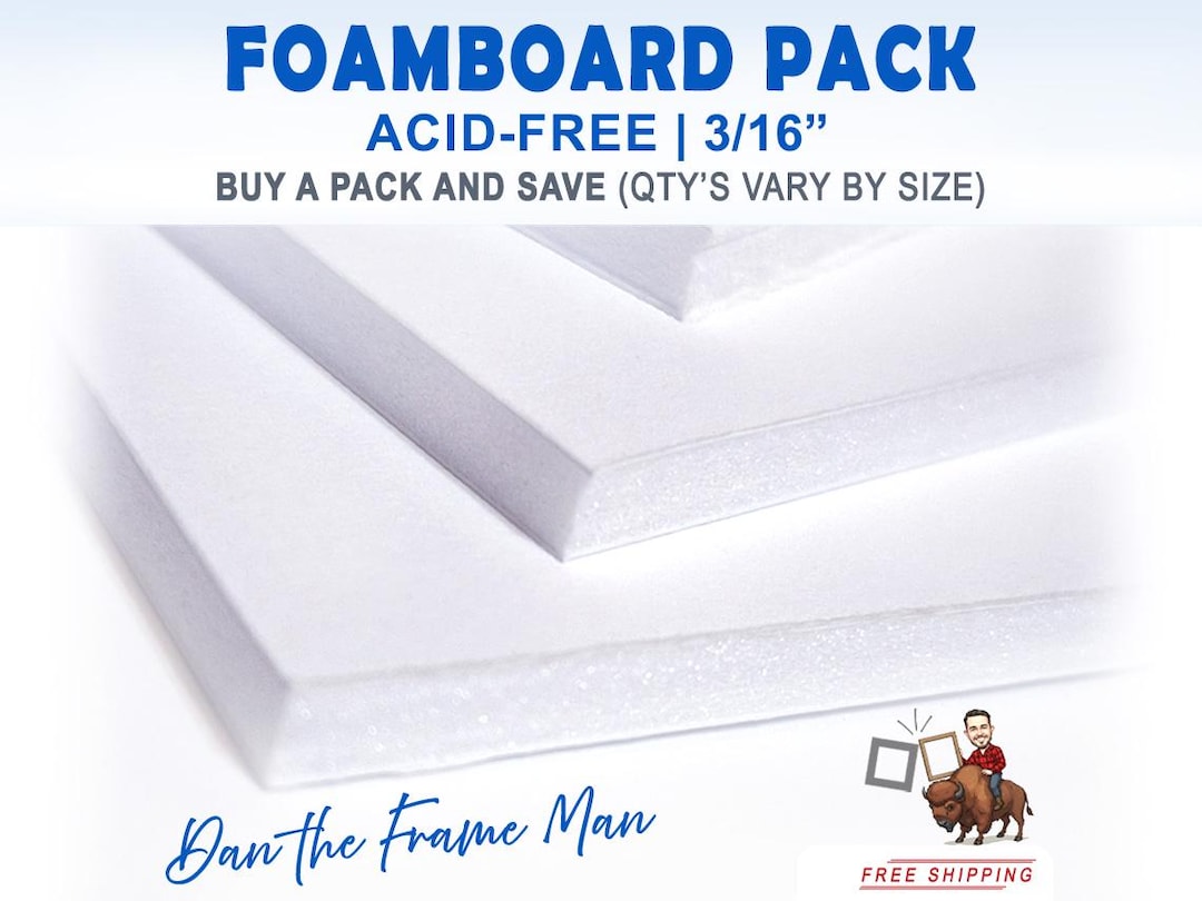 Foamboard Backing Packs | Acid Free Foam Core | Perfect for Matting ...