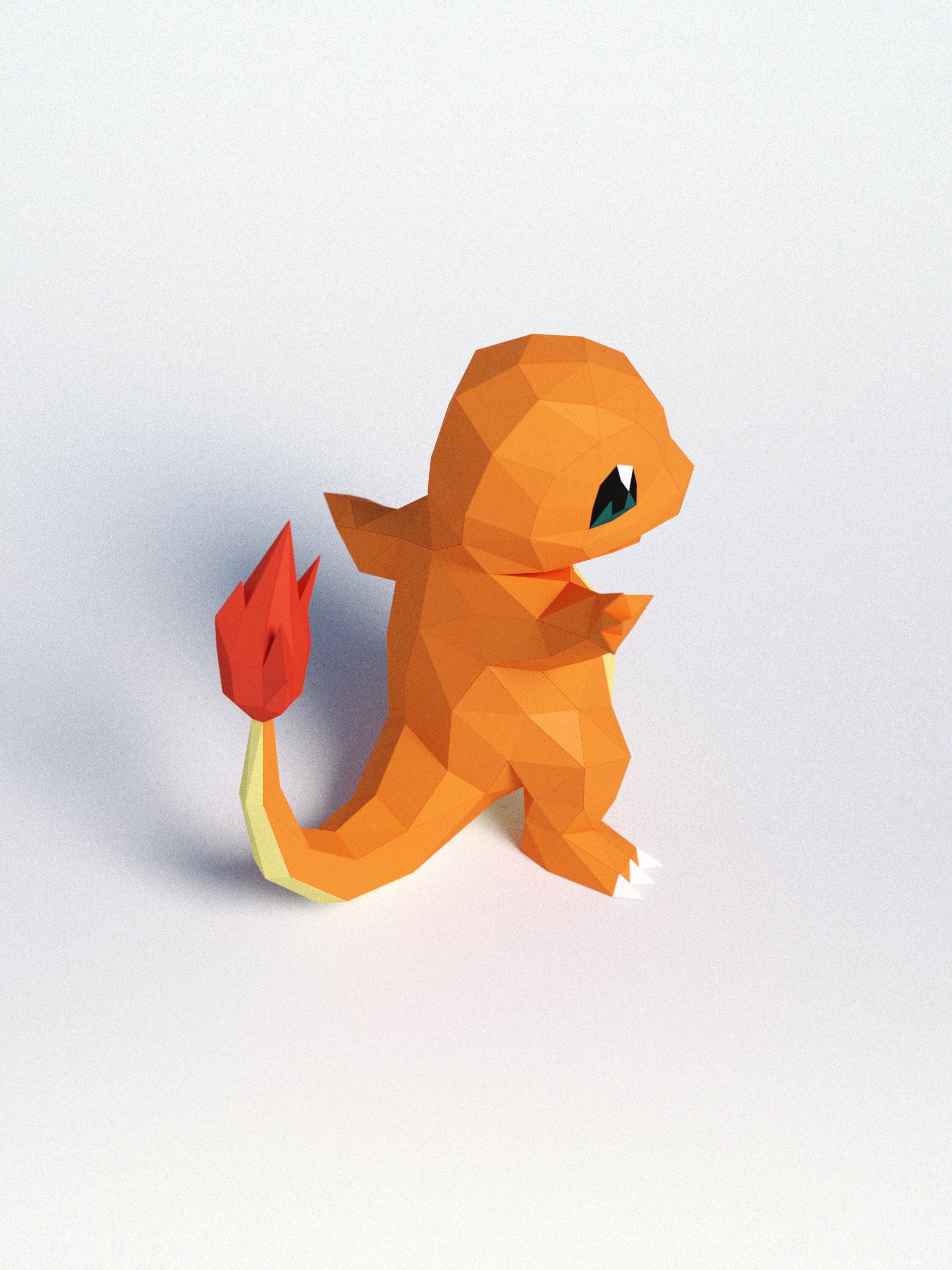 3D papercraft Pokemon Charmander DIY Templates Including | Etsy