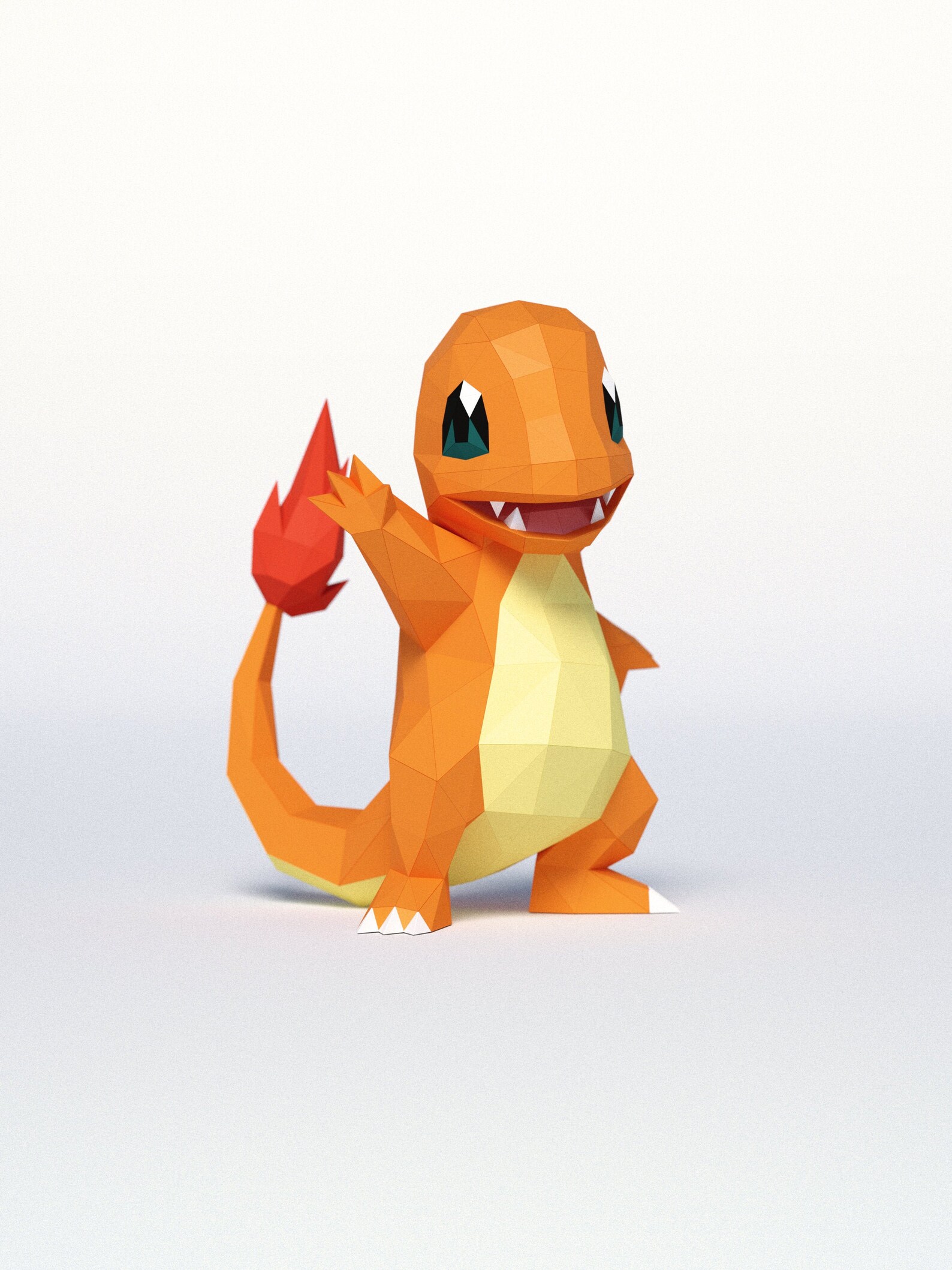 3D papercraft Pokemon Charmander DIY Templates Including | Etsy