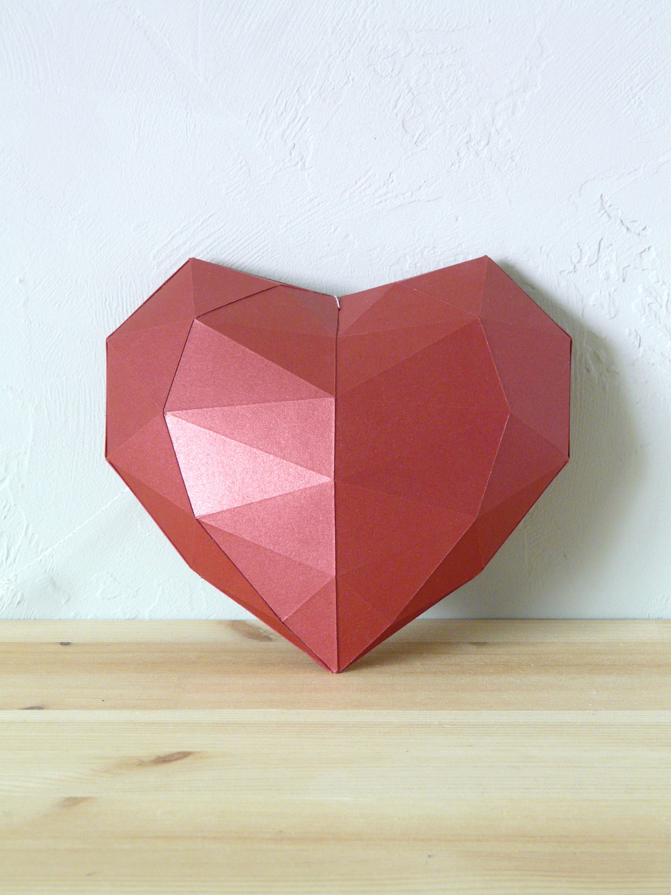 3D Papercraft Heart DIY Templates PDF DXF Svg Etsy