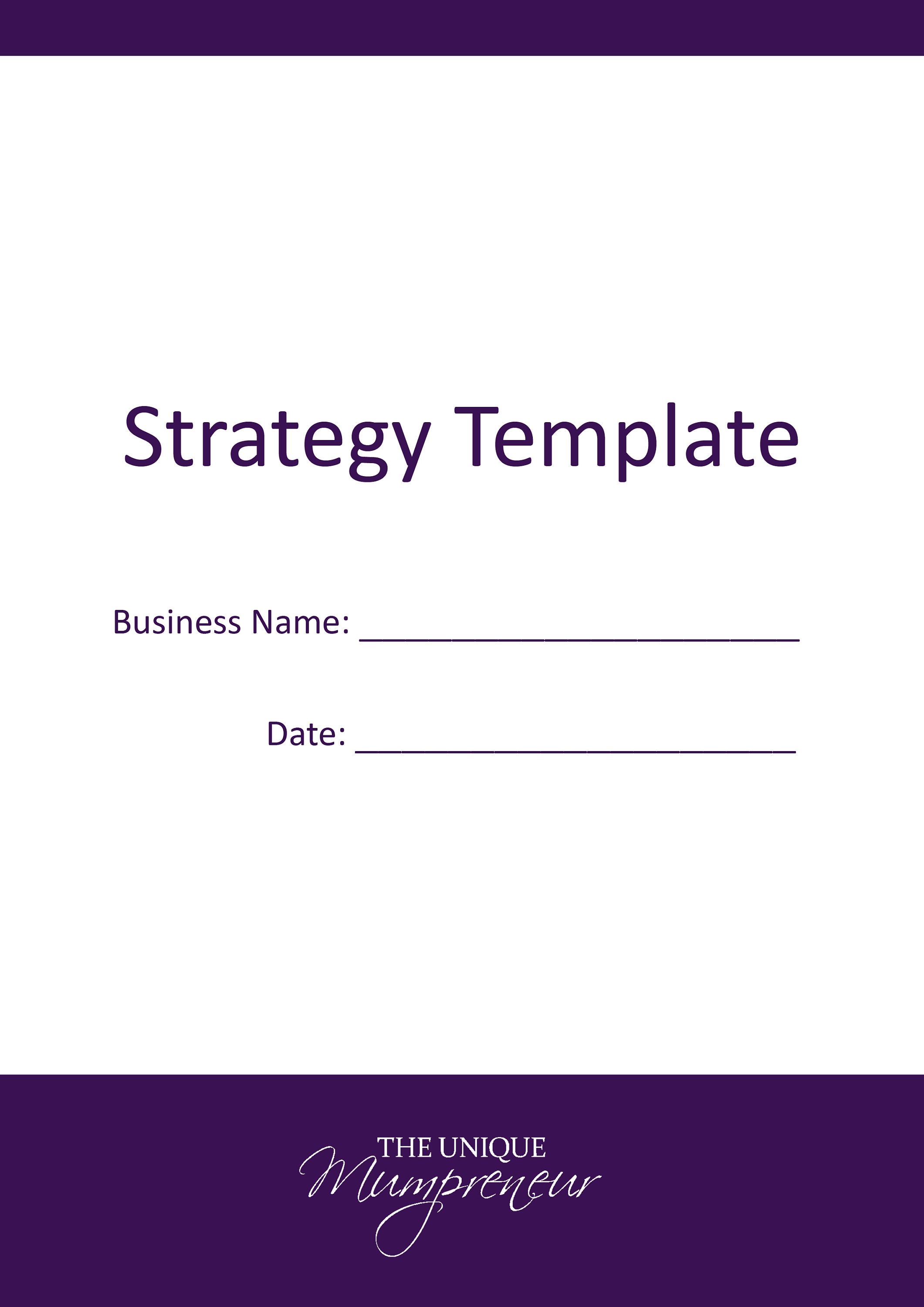 Strategy Template - Etsy