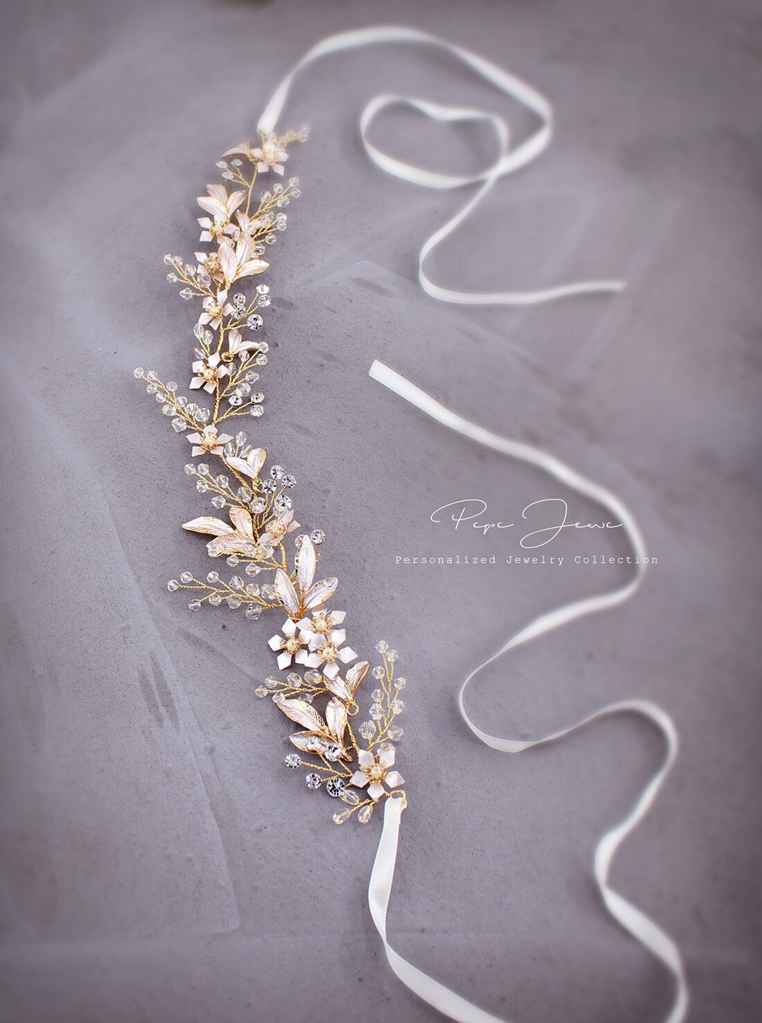 Wedding Ribbon Headband Bridal Headpiece Bridal Hair Comb | Etsy