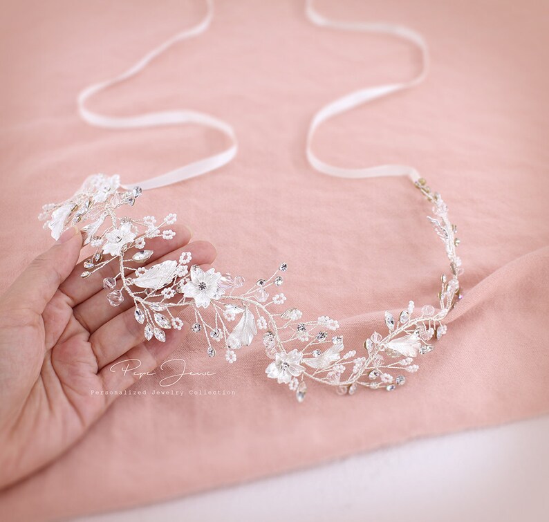 Wedding Ribbon Headband Bridal Headpiece Bridal Hair Comb | Etsy