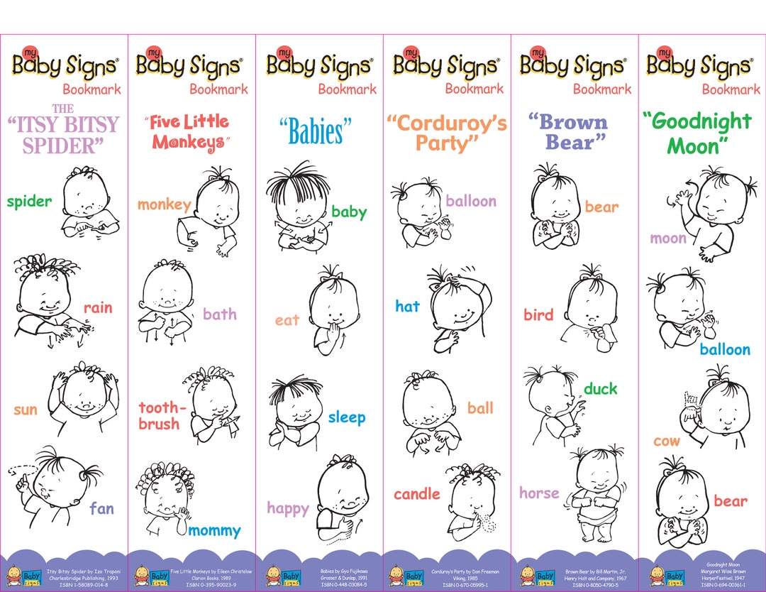 My Baby Signs® Bookmarks - Etsy