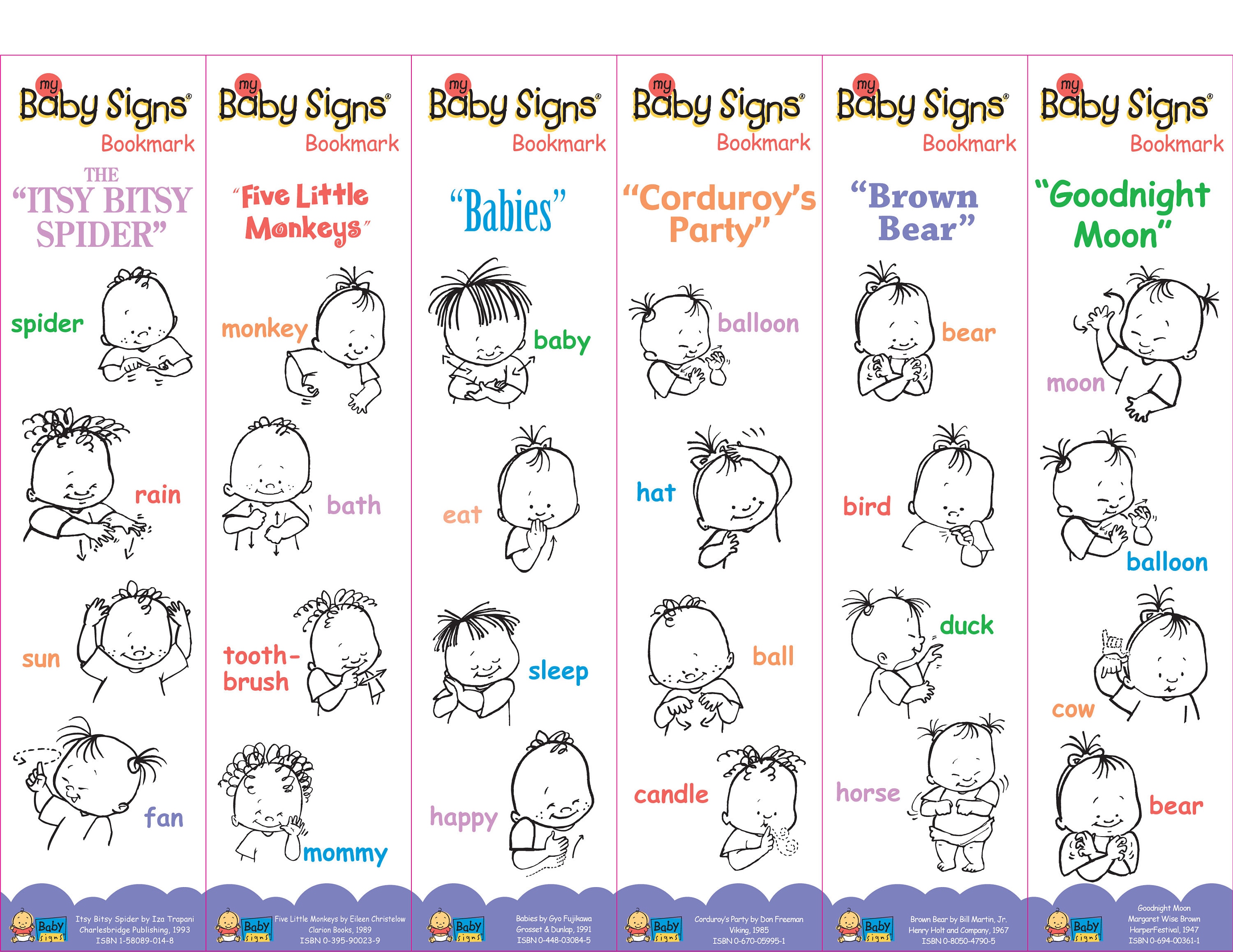 My Baby Signs® Bookmarks - Etsy