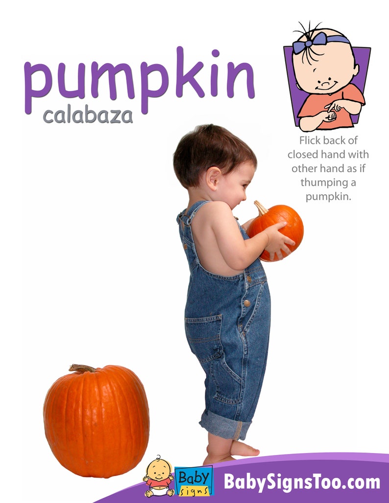 Halloween Signs Poster Pack: Bilingual Toddler Learning (digital ...