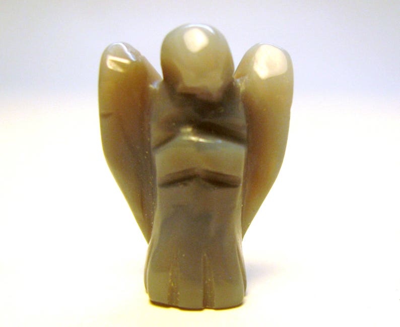 12 Piece Guardian Angel Stone Figurine Hand Carved Gemstone Totem ...
