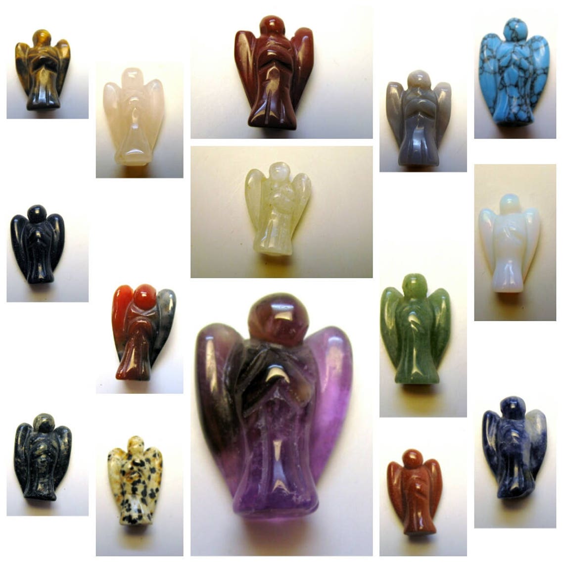 Guardian Angel Stone Figurine Hand Carved Gemstone Totem | Etsy