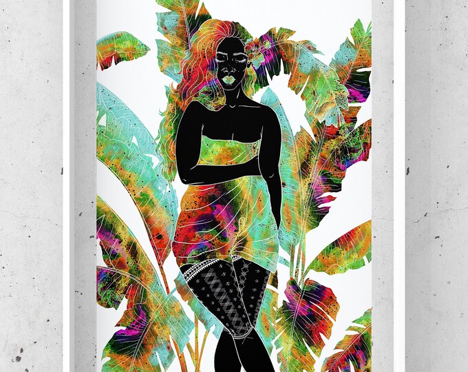 The Malu Protects Samoan Digital Artwork Inverted Colour - Etsy Australia