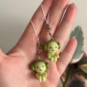 Little Green Man Polymer Clay Phone Charm/keychain | Handmade Polymer ...