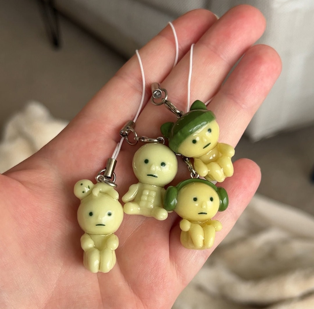 Smiski Polymer Clay Phone Charm/keychain Handmade Polymer Clay Charm - Etsy