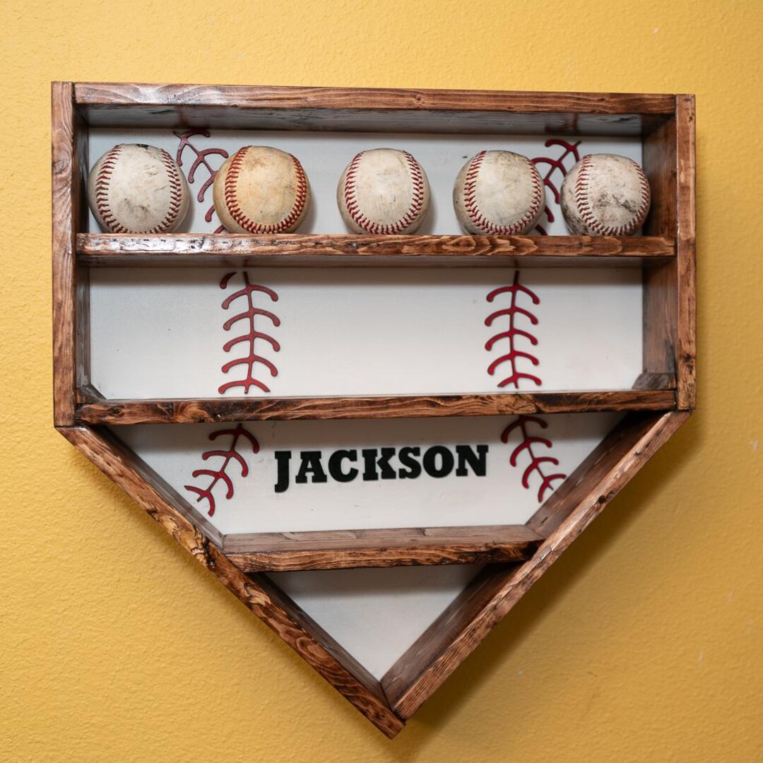 Baseball, Softball Lovers. Cute 19.5"x19.5" X 4" Deep Shelving With ...