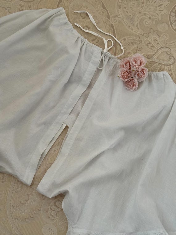 Antique Edwardian Bloomers, 1910s Split Leg Pantaloon… - Gem