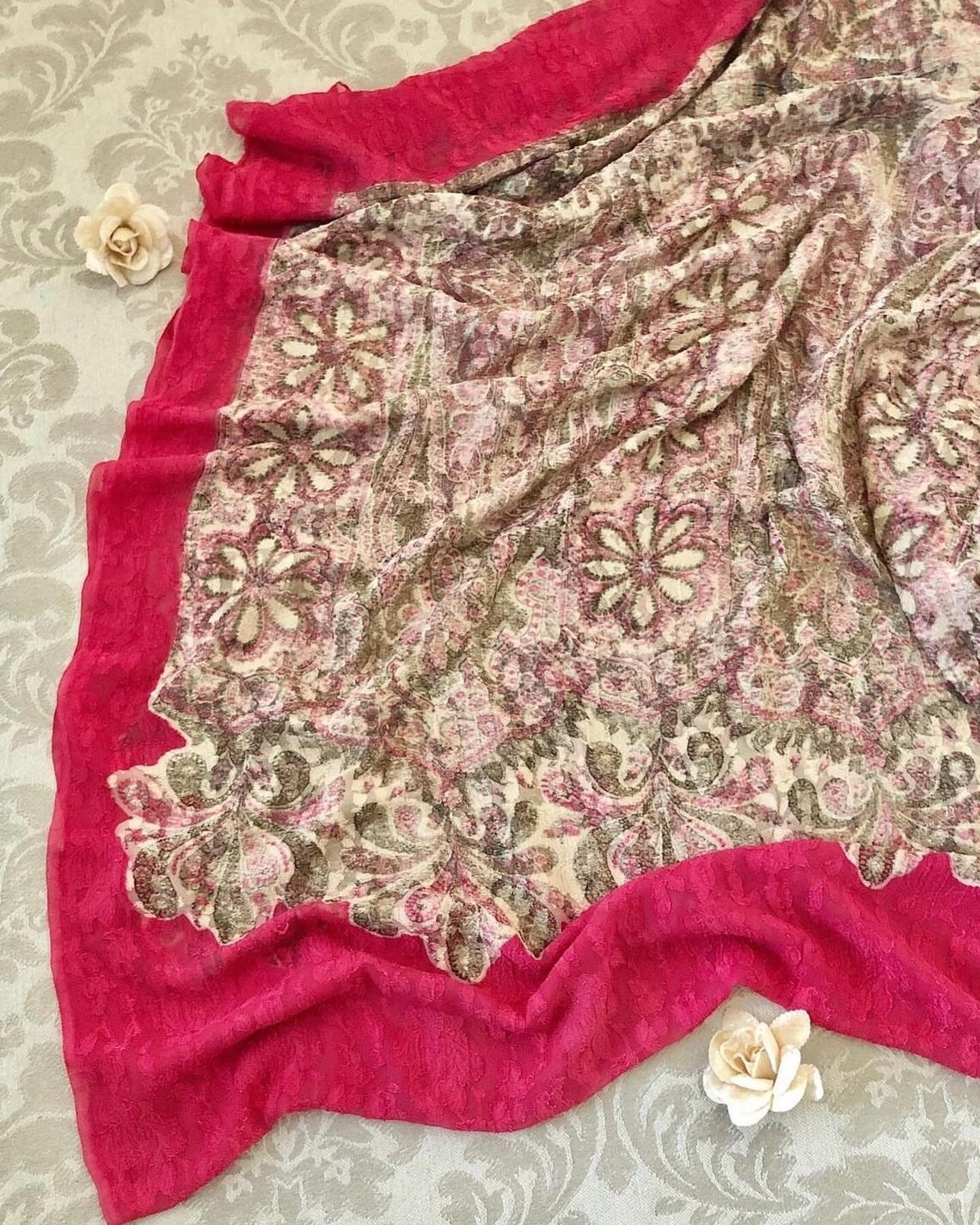 Antique Victorian Shawl Early 1800's Silk Shawl Hand - Etsy