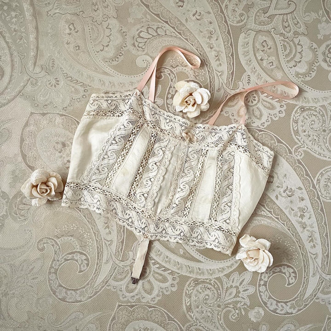 Vintage 20s Brassiere 1920s Silk and Lace Brassiere XS - Etsy