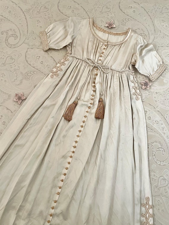 Antique Edwardian Dress, 1910s Silk Robe Dressing Gow… - Gem