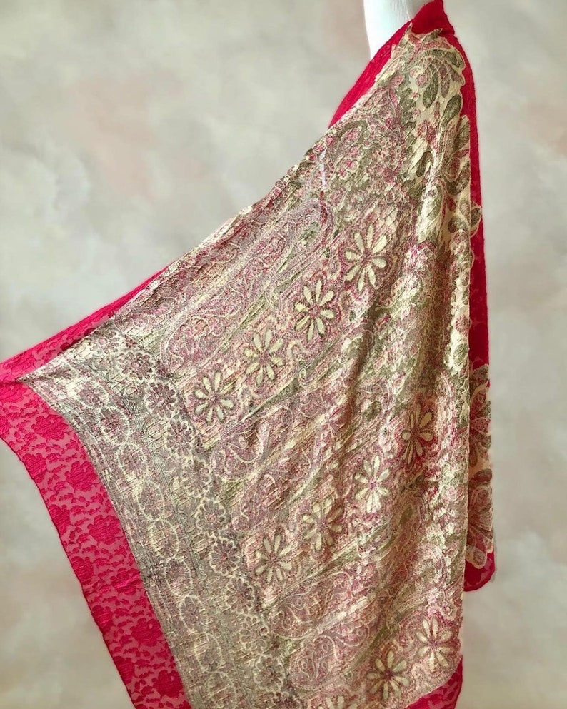 Antique Victorian Shawl Early 1800's Silk Shawl Hand - Etsy