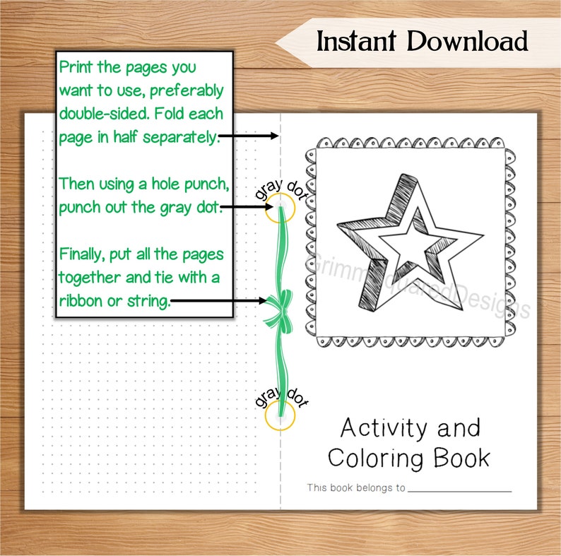 Coloring Book Download / Printable Kids Activity Book / Kids Coloring ...