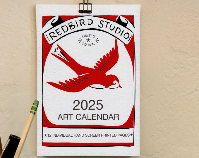 2025 Hand Screen Printed Calendar, Art Calendar, Handmade Calendar ...