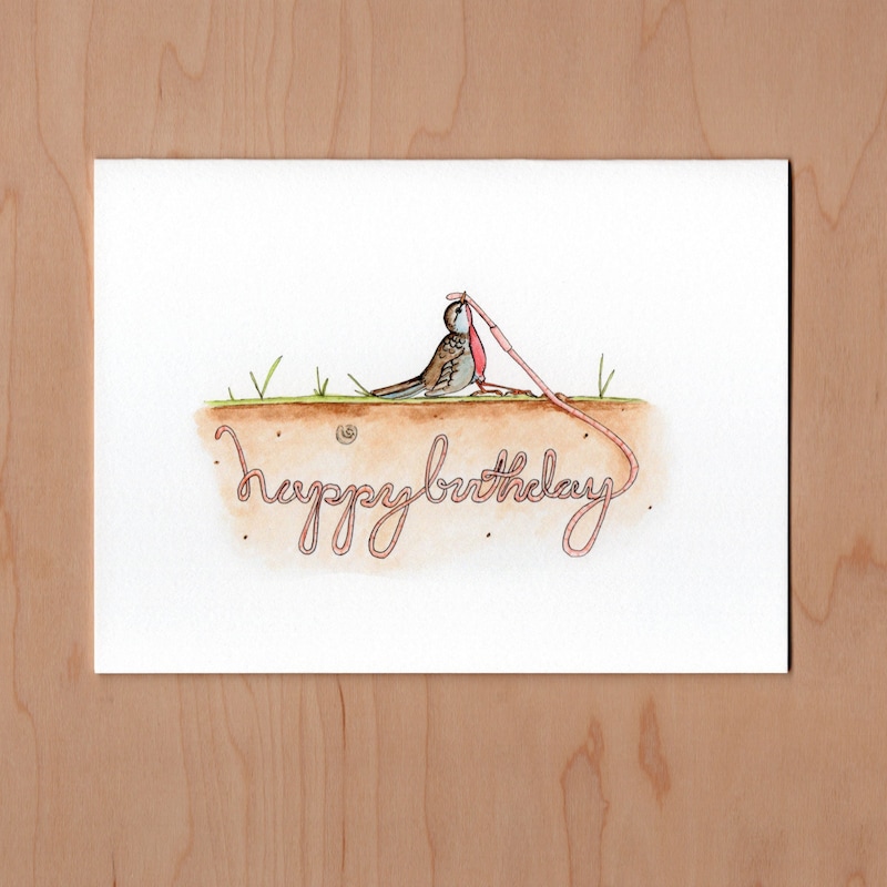 Bird Birthday Card - Etsy