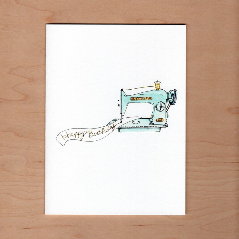 Sewing Birthday Card - Etsy