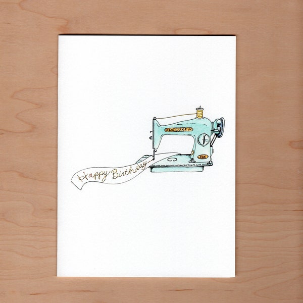 Sewing Birthday Card - Etsy