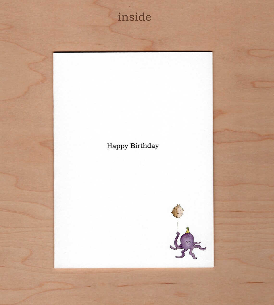 Puffer Fish and Balloon Birthday Card - Etsy