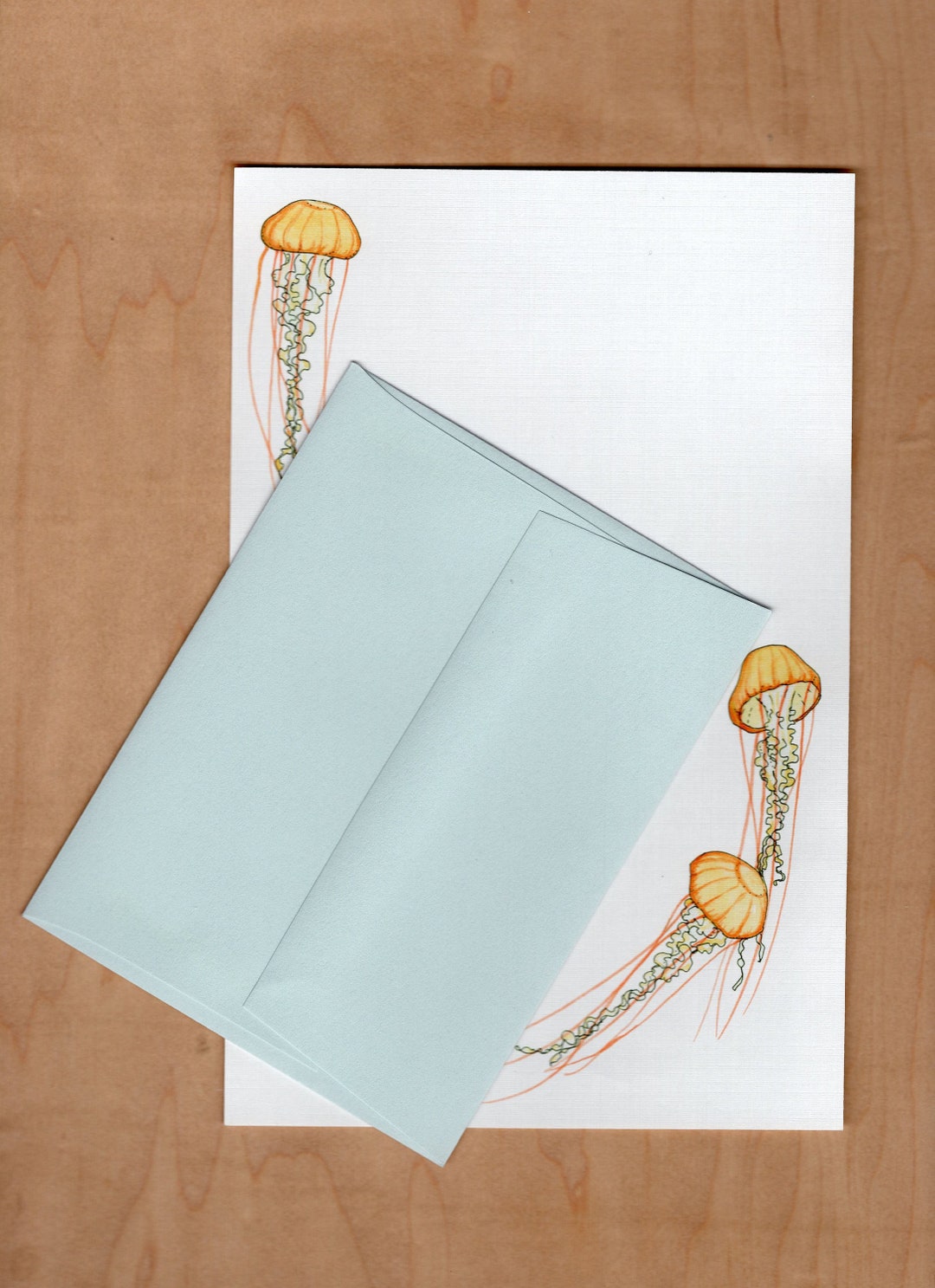 Jellyfish Writing Paper, Stationery Set - Etsy