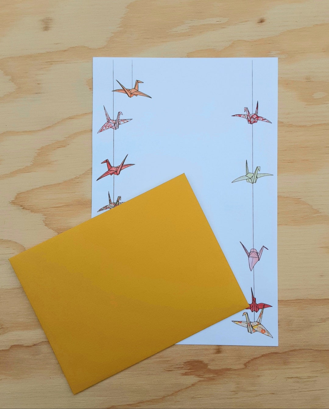 Origami Cranes Stationery Set Writing Paper - Etsy