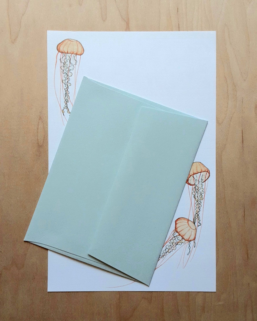 Jellyfish Writing Paper Stationery Set - Etsy