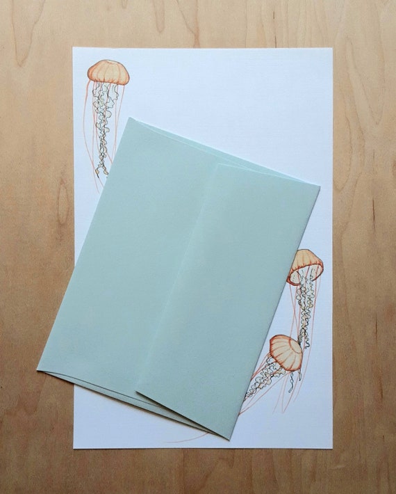 Jellyfish Writing Paper Stationery Set - Etsy