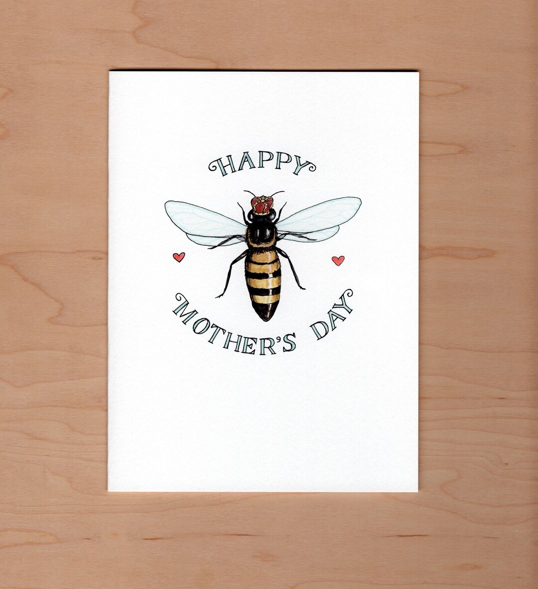 Queen Bee Mother's Day Card, Illustrated Mother's Day Card - Etsy
