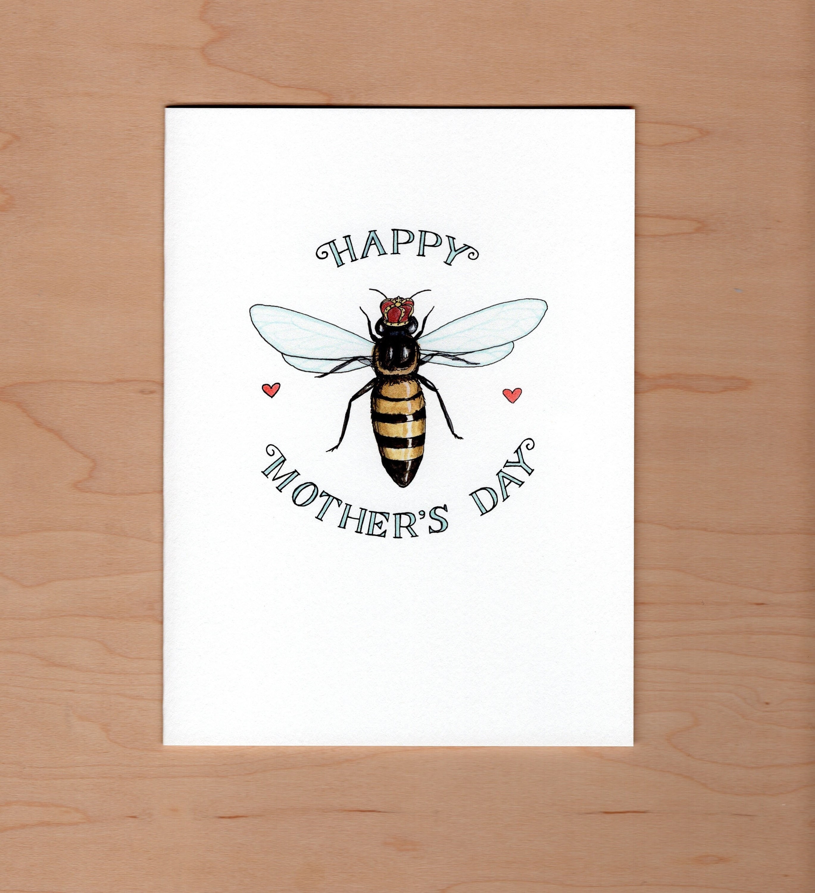 Queen Bee Mother's Day Card Illustrated Mother's Day - Etsy