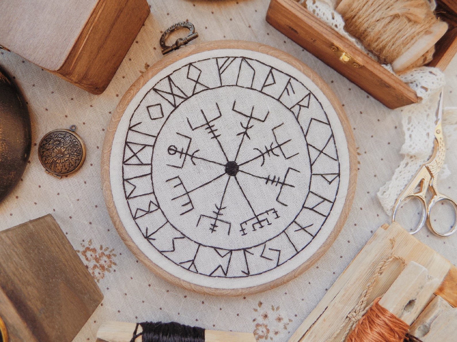 Wayfinder Home Entrance Vegvisir Symbol of Protection to Hang - Etsy