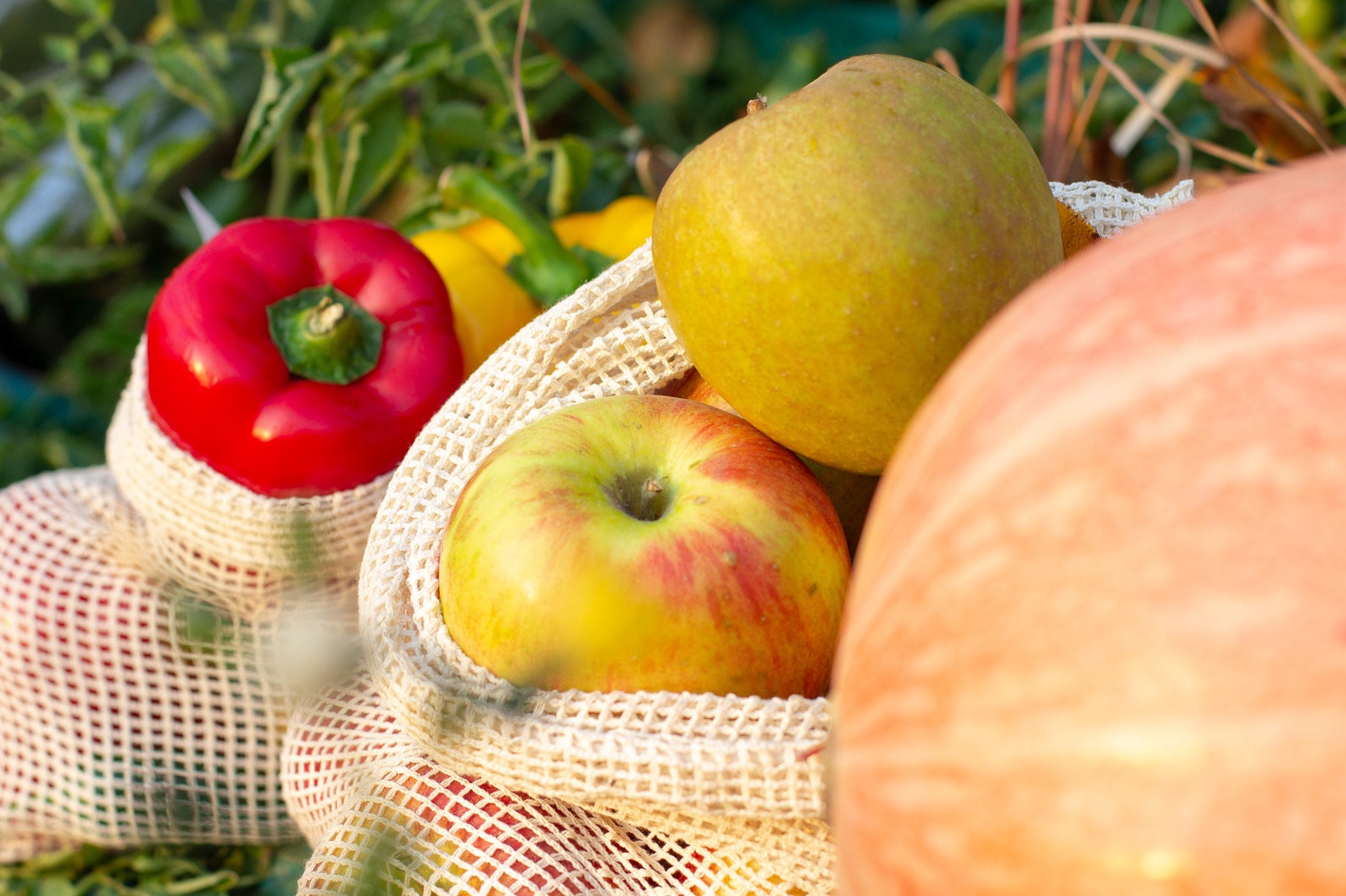 Set of 3 Fruit Nets & Vegetable Nets Made of Cotton - Etsy