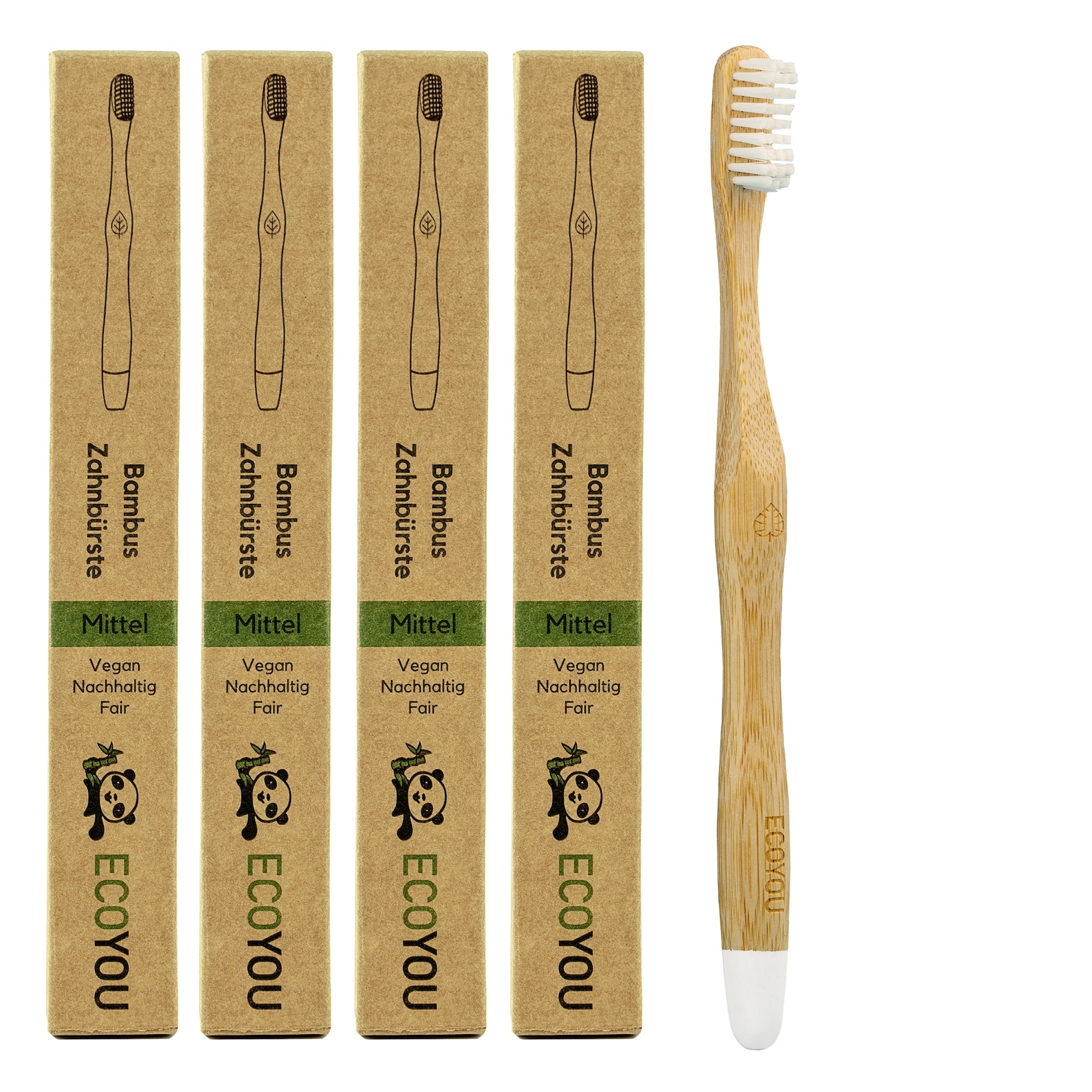 Wooden Toothbrushes set of 4 - Etsy