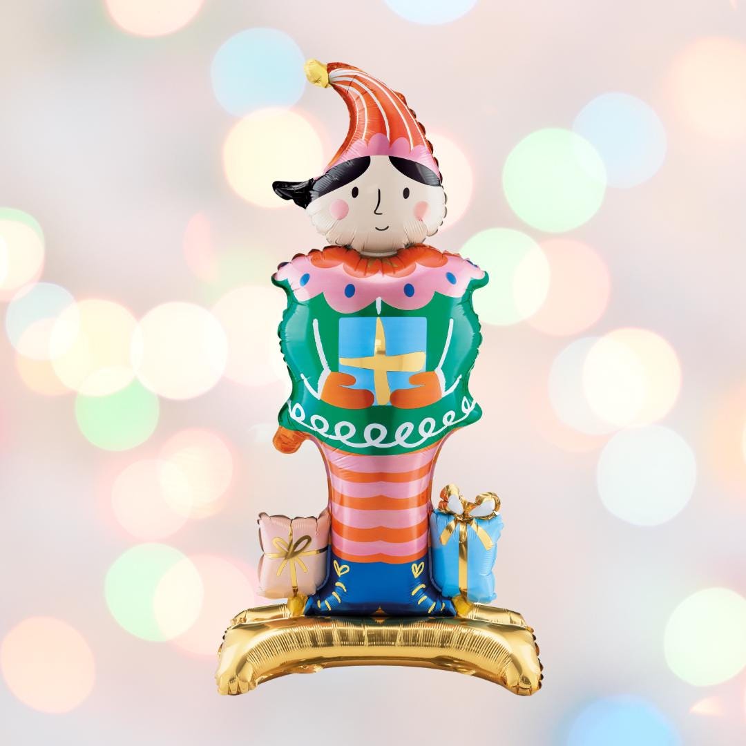 Elf Balloon - Large Standing Santas Elf Balloon - 3D Standing Elf Foil ...
