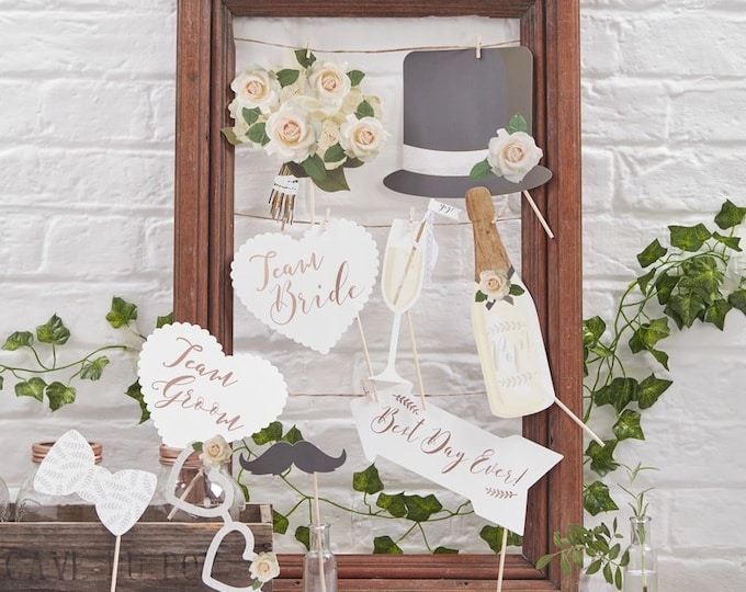 Wedding Photo Booth Props Rustic Wedding Photo Props - Etsy