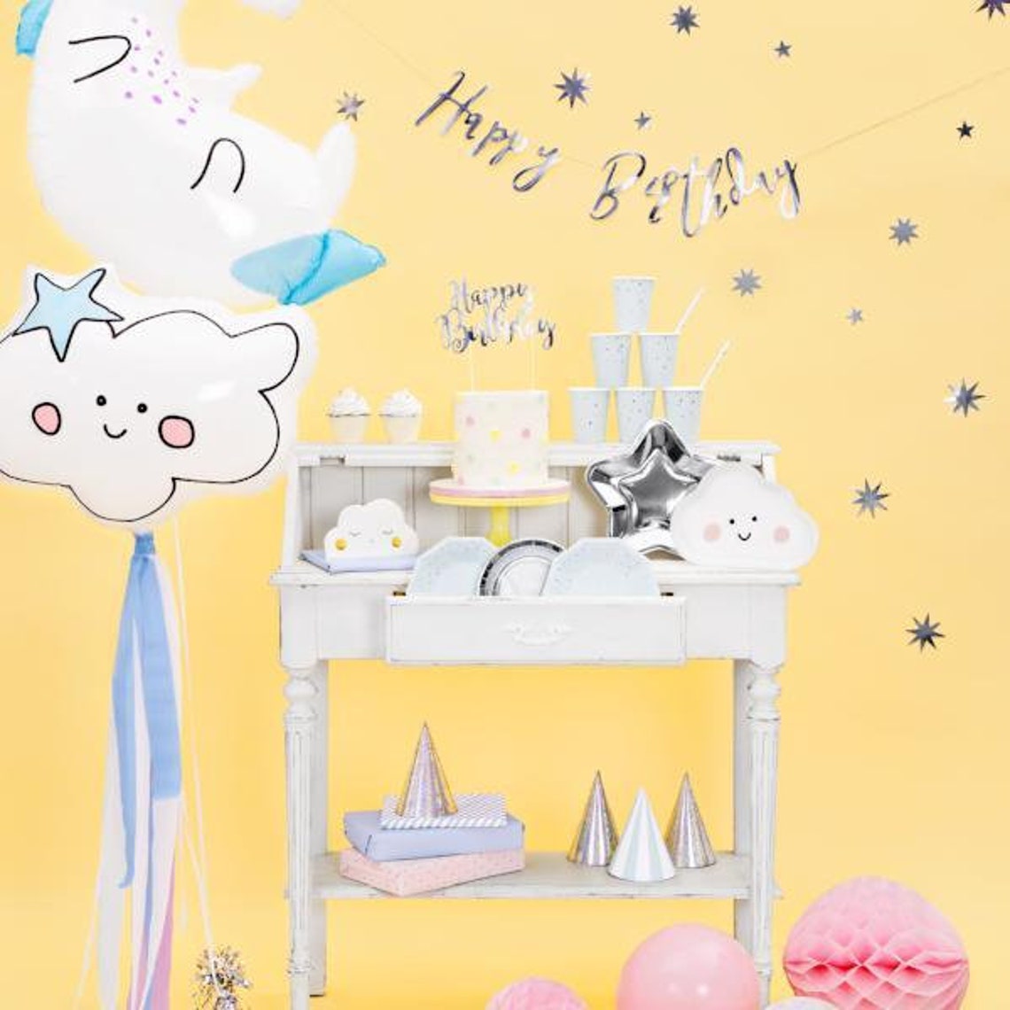 Large Silver Star Paper Party Plates - Pack of 6 - Etsy