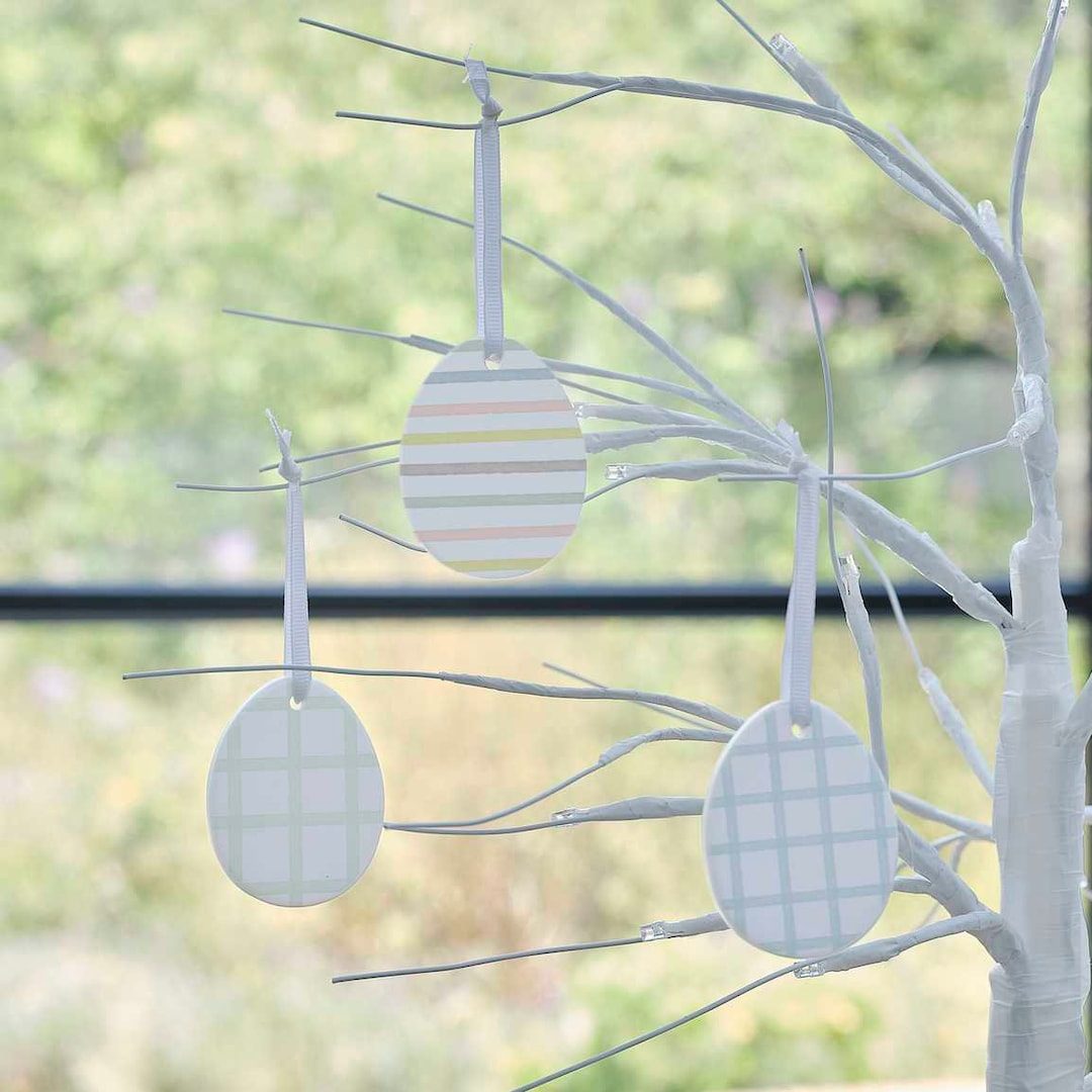 Ceramic Easter Egg Tree Decorations - Easter Party Decorations - Small ...