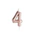 Rose Gold Number 4 Candle - Four Birthday Cake Candle - Age Candles ...