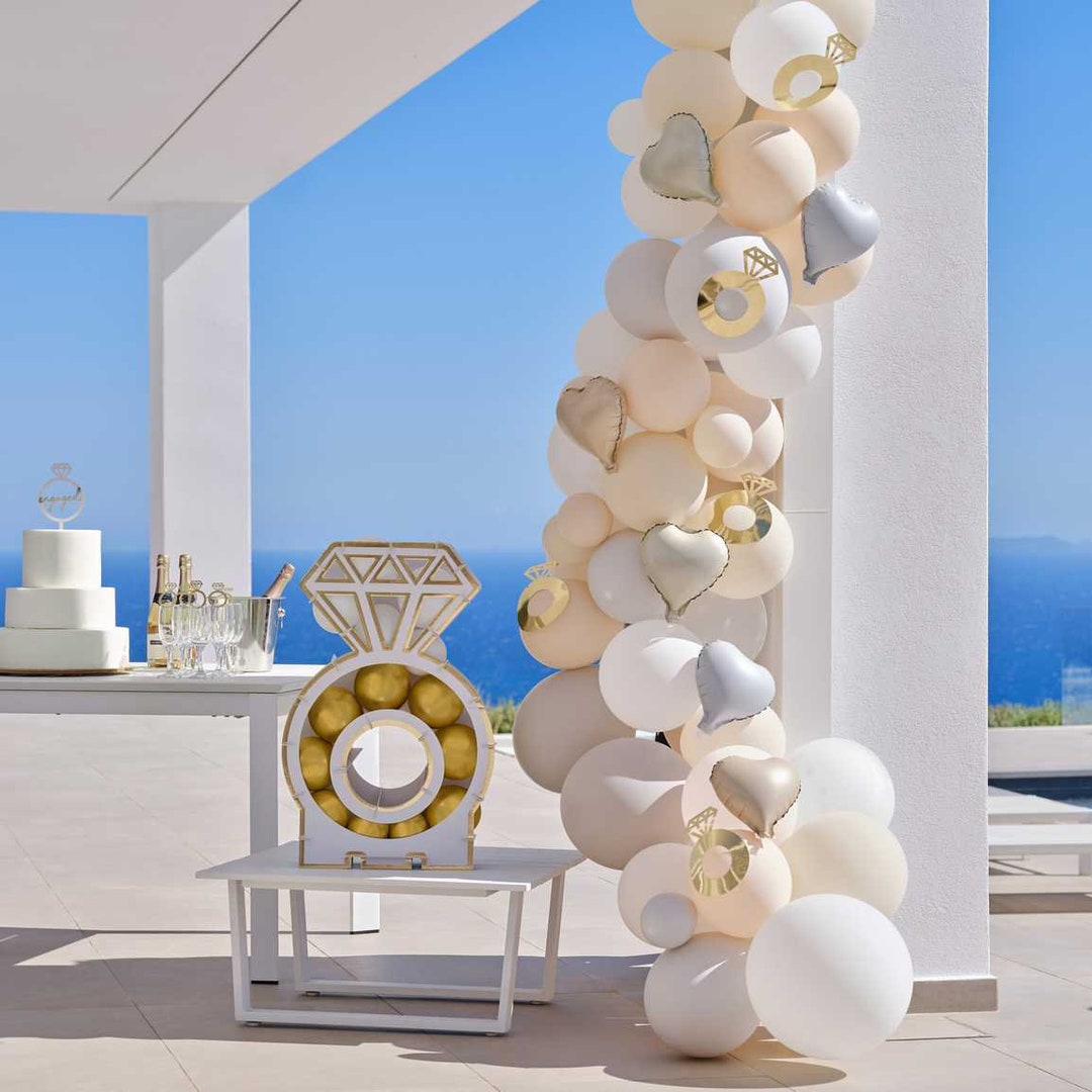 Engagement Balloon Arch - Balloon Garland - Engagement Decorations ...