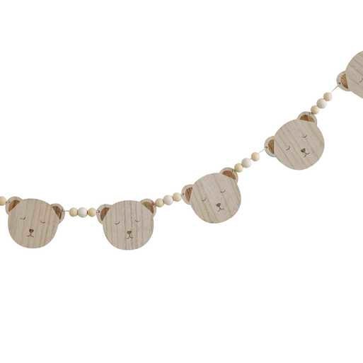 Baby Shower Bunting - Wooden Teddy Bear & Bead Baby Shower Garland ...