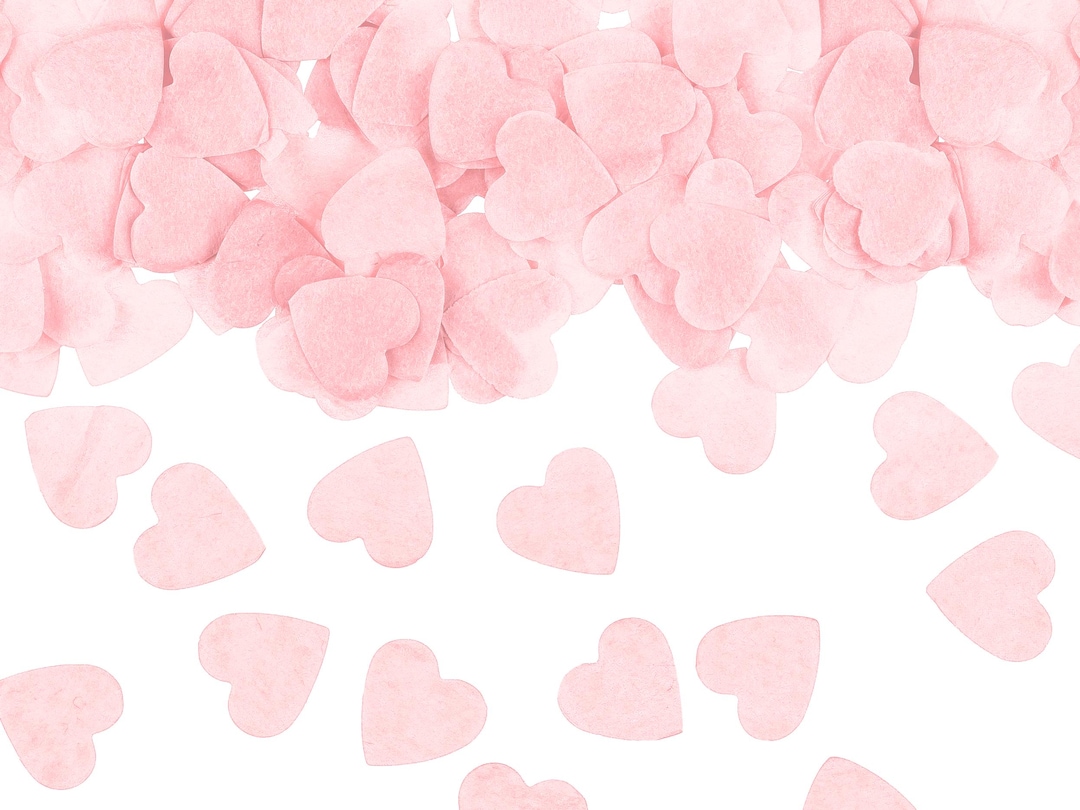 Pink Heart Confetti - Pink Heart Paper Confetti Pieces - Valentine's ...