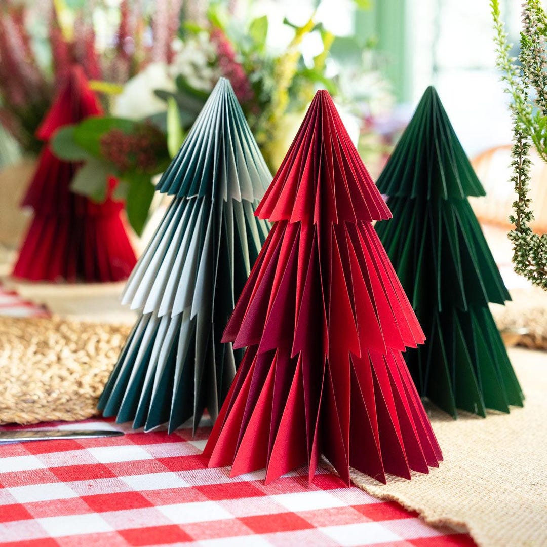 Christmas Trees - Honeycomb Paper Tree Decorations - Christmas ...