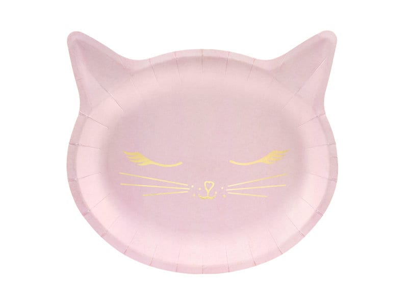 Cat Paper Plates - Pink Kitten Birthday Party Plates - Kitten Party ...