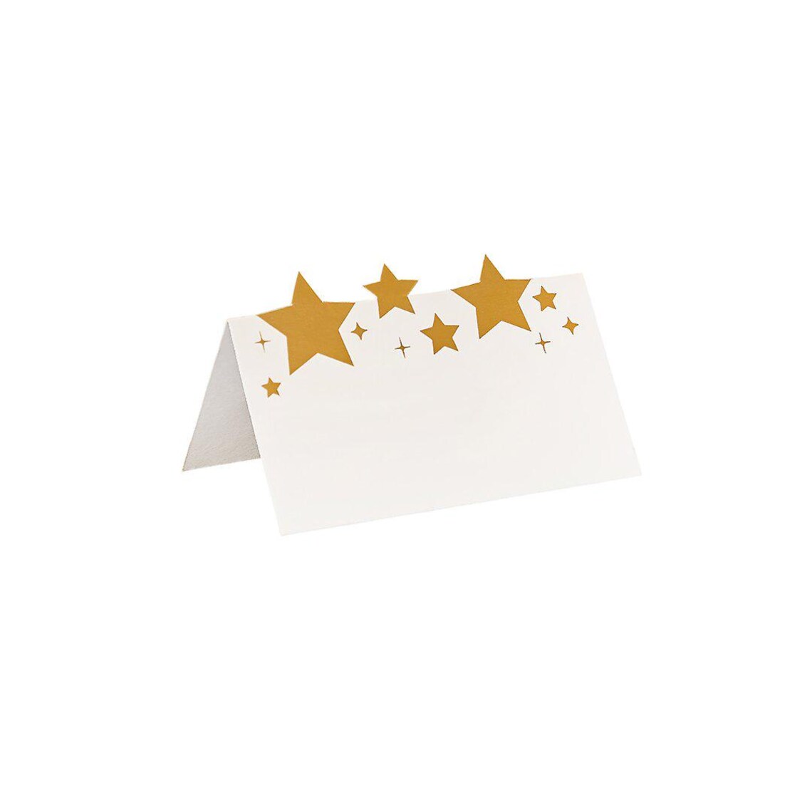 Gold Star Place Cards - Gold & White Christmas Table Place Cards - Gold ...