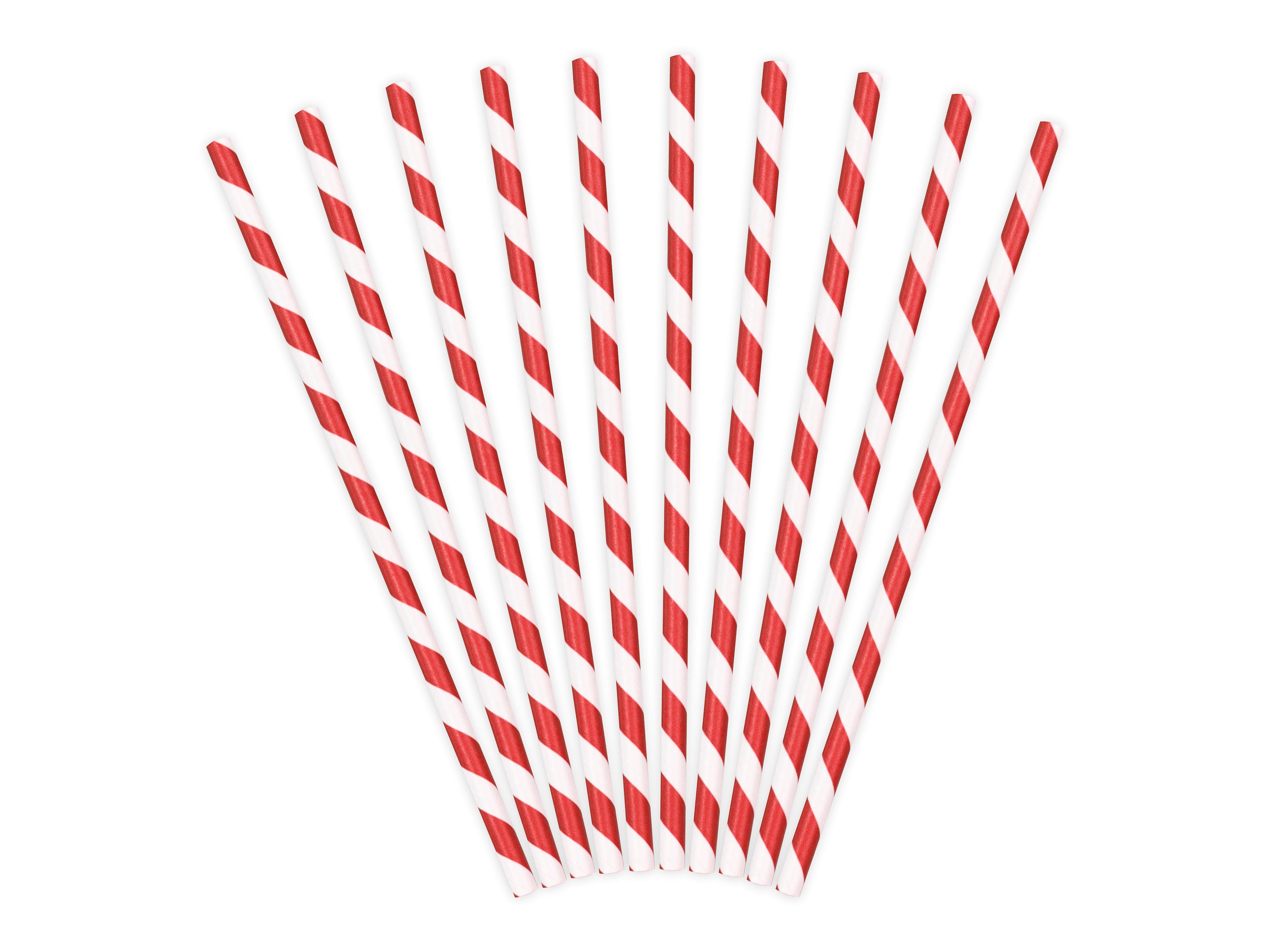 Red and White Stripe Paper Straws - Birthday Party Straws - Pirate ...